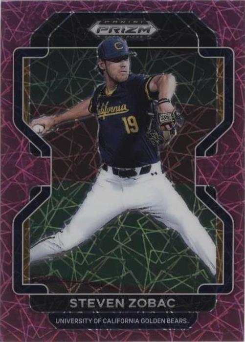 2022 Panini Prizm Draft Picks - Steven Zobac #PDP115 Neon Pink Velocity ...