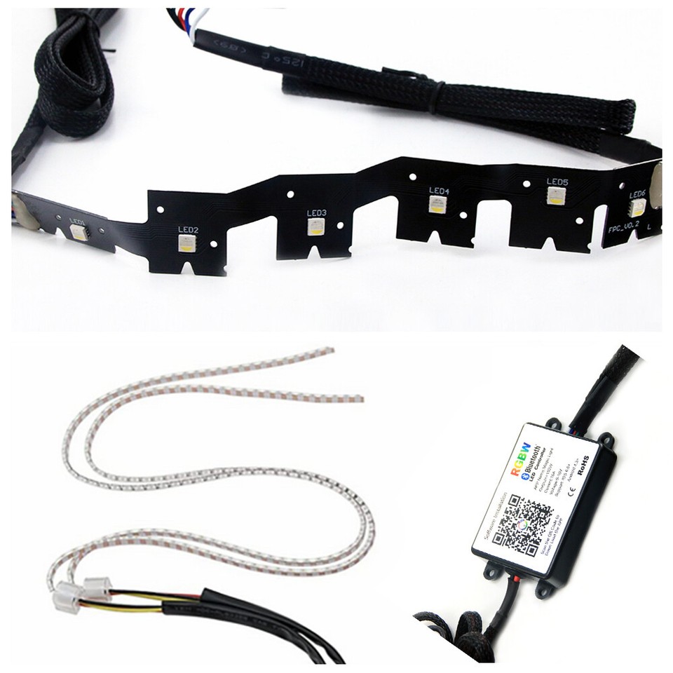 RGBW LED DRL Boards Lamp Eyebrow Kit Light For Infiniti 2014-2021 Q50 ...