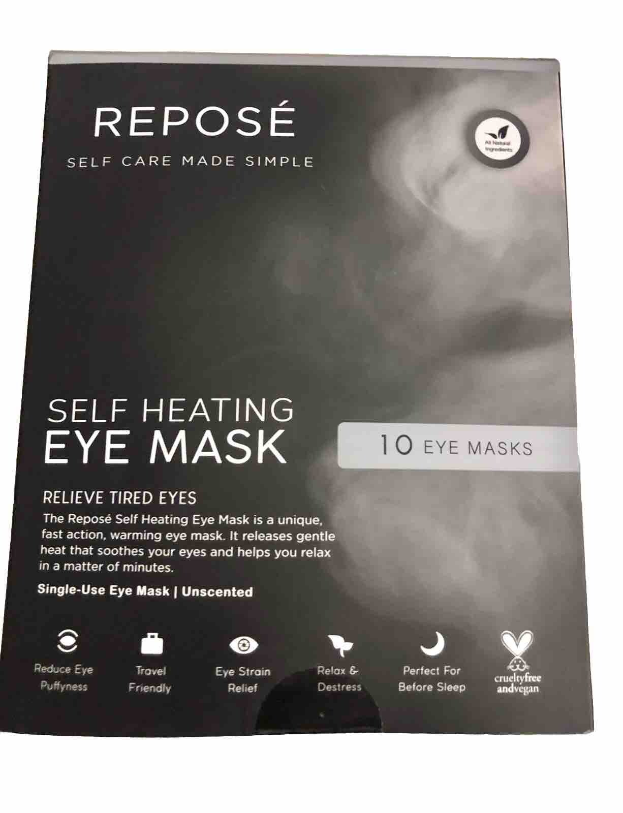 Repose Self Heating Eye Mask Box Of 10 New In Box & Sealed. | eBay