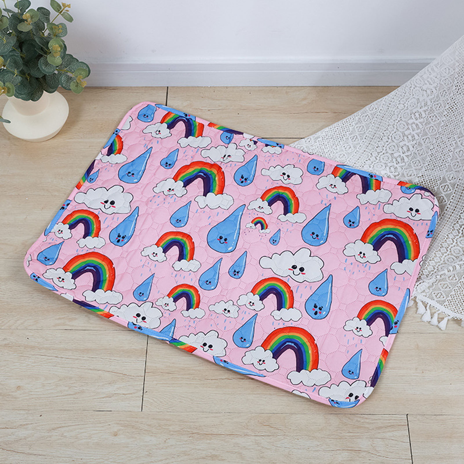 Soft Dog Diaper Mat Cartoon Pattern Pet Pad Extra Breathable Print ...