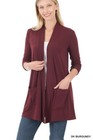 Womens Open Front Fly Away Cardigan Sweater Long Sleeve With Pockets ...