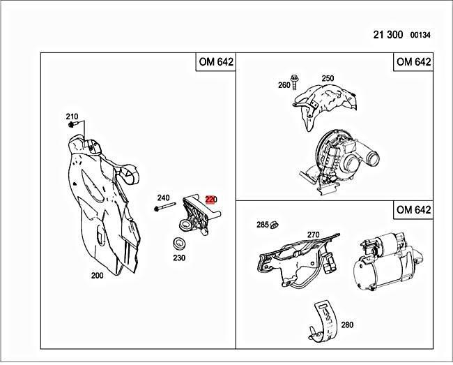 MERCEDES BENZ 6420101740 Genuine OEM Factory Original Engine Cover ...