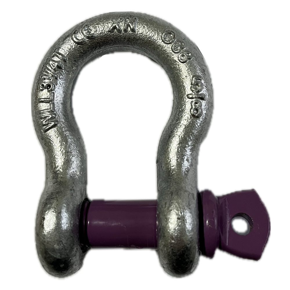 4x Lifting Shackle WLL 3.25 Ton Galvanised Screw Pin Tested Alloy Bow ...