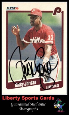1990 Fleer Ricky Jordan #564 Authentic Autographed Card Philadelphia ...