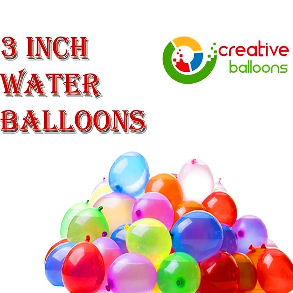 1000 Water Balloons Outdoor Summer Party Fun Water Bombs Garden Party ...