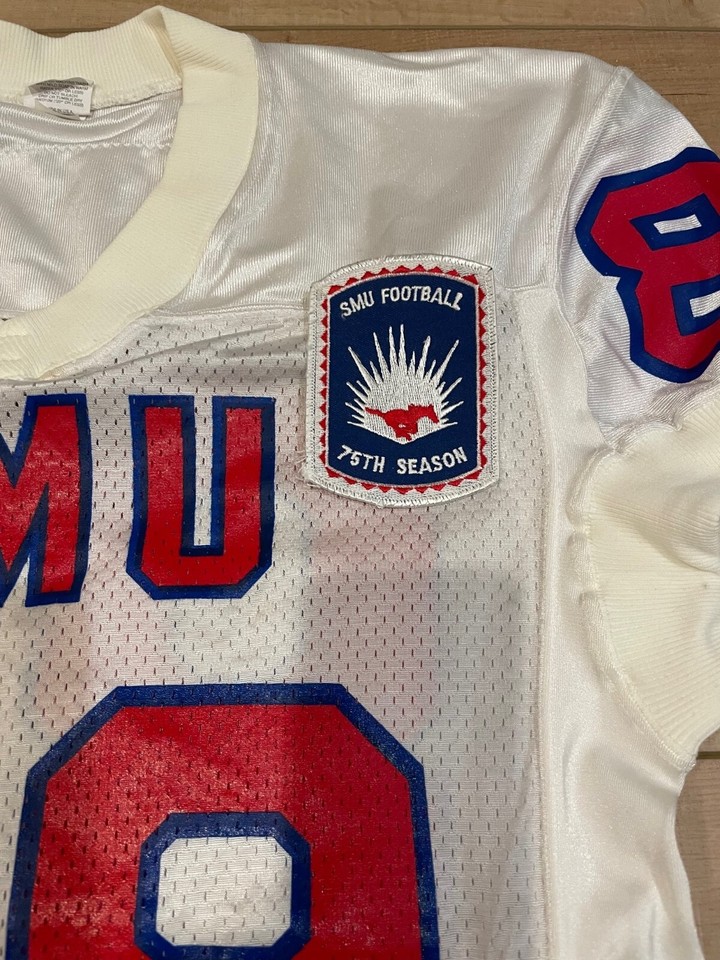 SMU Mustangs game issued 1992 football jersey #89 75th Year Patch PONY ...