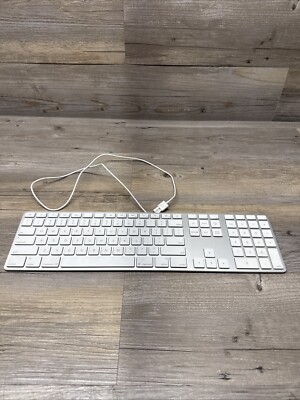 Apple A1243 Wired Mac Standard USB Keyboard w/ Numeric Keypad White | eBay