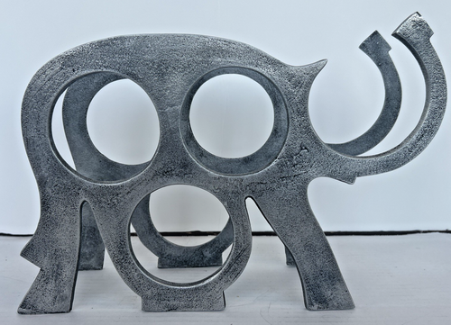 Vintage Cast Aluminum Metal Elephant Wine Bottle Holder Rack Holds 4 ...