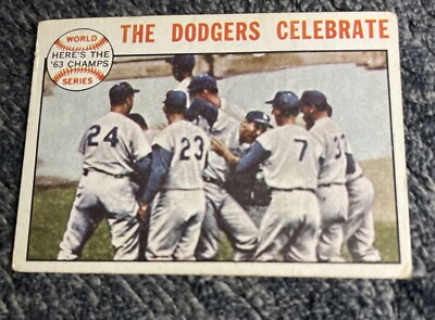 1964 Topps Baseball #140 World Series (The Dodgers Celebrate) EX | eBay