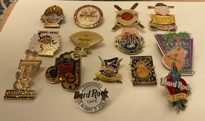 Hard Rock Cafe Lot of 14 Anniversary Pins Vintage pre-1999 | eBay