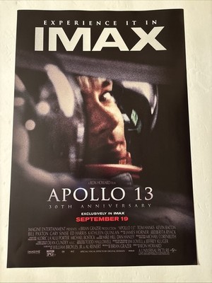 Apollo 13 30th Anniversary IMAX Movie Poster 19x13 Tom Hanks Moon | eBay