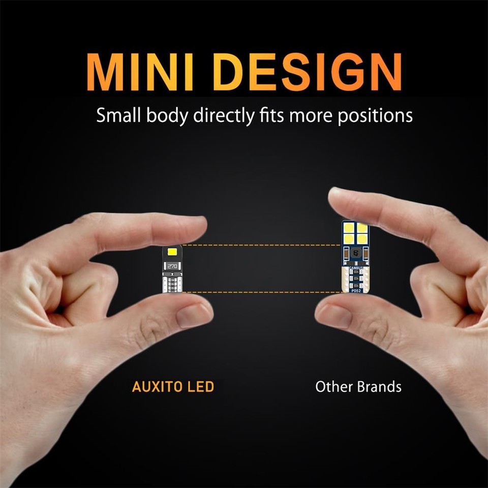1156 7506 Red LED Brake Tail Parking Light Bulbs Anti Hyper Flash ...