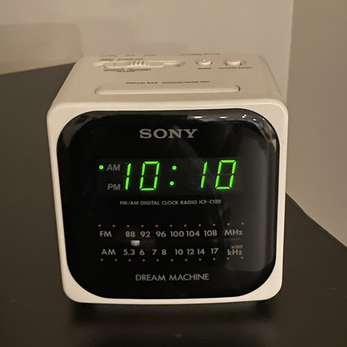 Vintage Sony Dream Machine ICF-C120 Cube AM/FM Alarm Clock Radio Works ...