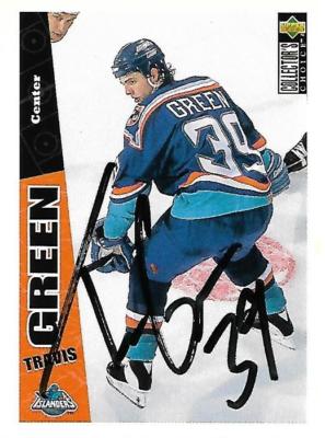 Travis Green Signed 1996 Collectors Choice NY Islanders Card - COA ...