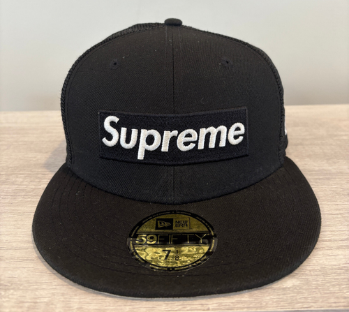 Supreme x New Era_Mesh Back Box Logo 59Fifty - Black SS22 | eBay
