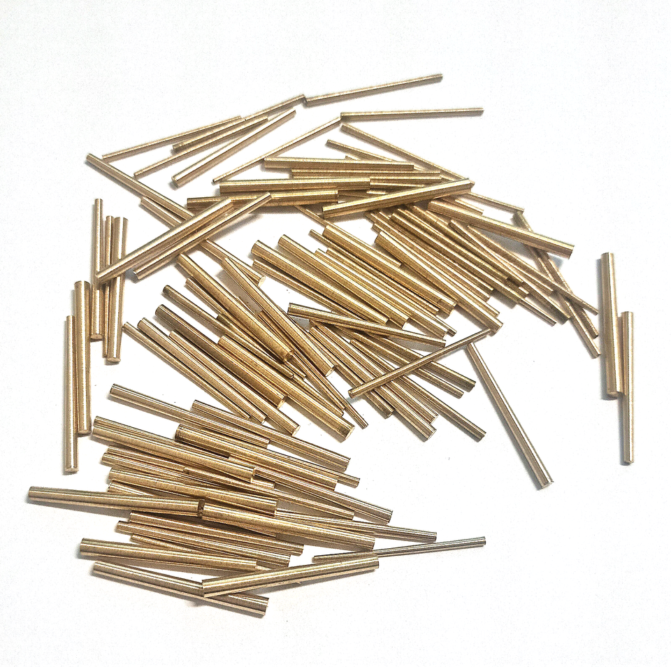 100 x Brass Clock tapered pins - Assorted mixed sizes - pin taper ...