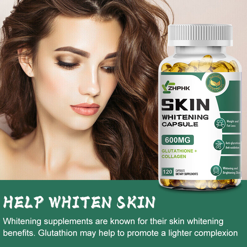 120 Capsules Collagen Glutathione Pills Whitening Skin Bleaching ...