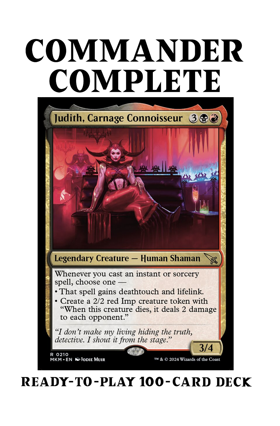 Judith, Carnage Connoisseur SPELLS DEATHTOUCH Magic MTG Custom ...