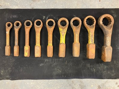 Set Of Nine Large Whitworth King Dick Slogging Flogging Spanner’s | eBay
