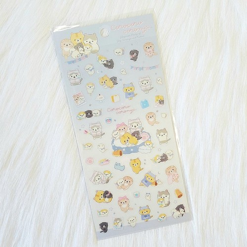 San-x Corocoro Coronya Sleepover Kittens Cat Stickers Sticker Sheet ...