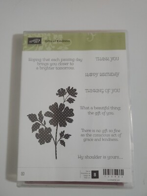 Stampin Up! Gifts of Kindness Clear Mount Set of 8 Rubber Stamps | eBay
