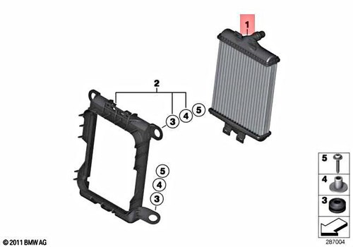 Genuine BMW F30N 340i 340iX Sedan External Radiator OEM 17118625447 | eBay