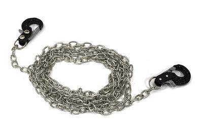 V2 Realistic 1/10 Scale Metal Drag Chain w/ Tow Hooks for Off-Road ...