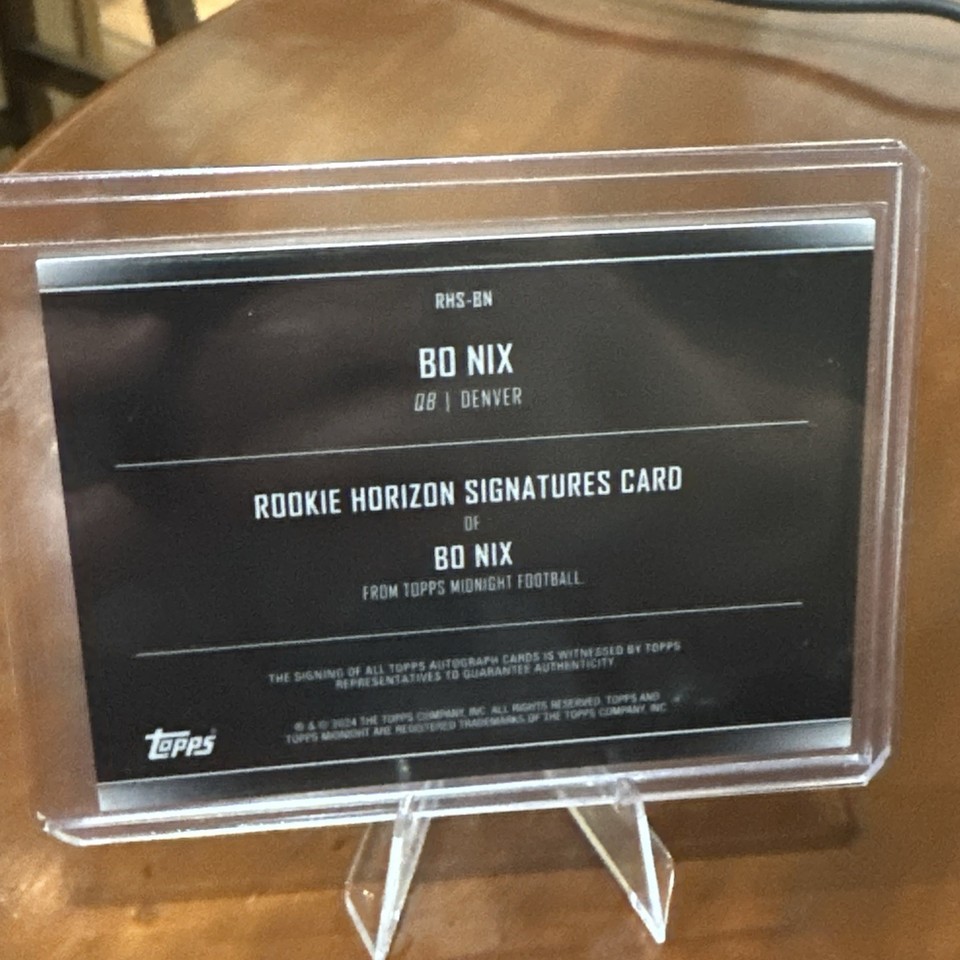 Bo Nix 2024 Topps NFL Midnight Rookie Horizon Signatures Auto | eBay