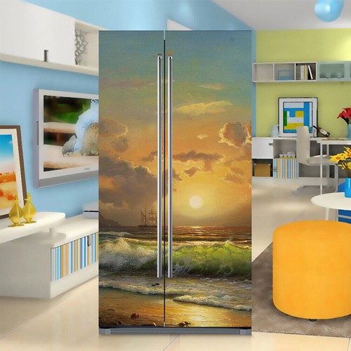 Two-door Fridge Sticker Decal Refrigerator Vinyl Wall Mural Home ...