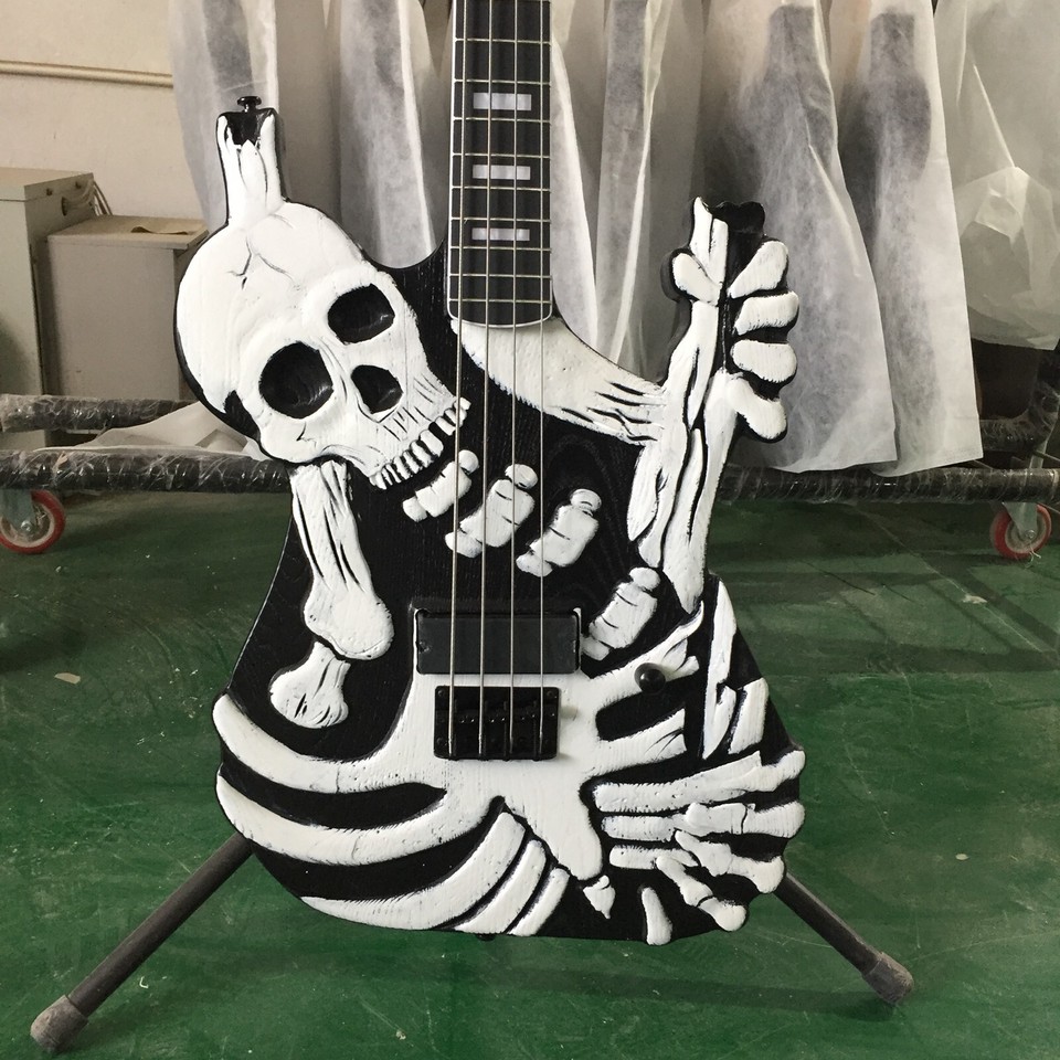 Factory George Lynch Skull Skeleton Electric Guitar Basswood Body Maple ...