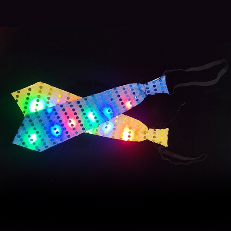 10pcs Pre-tied Neckties Led Necktie Light up Neck Tie Flashing Tie ...