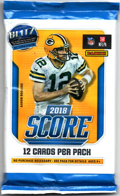 2018 Score Football Cards Retail Pack-12 Cards RC YR Josh Allen & Lamar ...