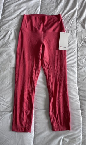 New Lululemon Align HR Crop 23" Women's Size 6 Pale Raspberry LW6BGLS ...