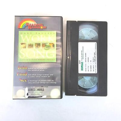 Reading Rainbow VHS Work Song Gary Paulson Episode #135 LeVar Burton Ex ...