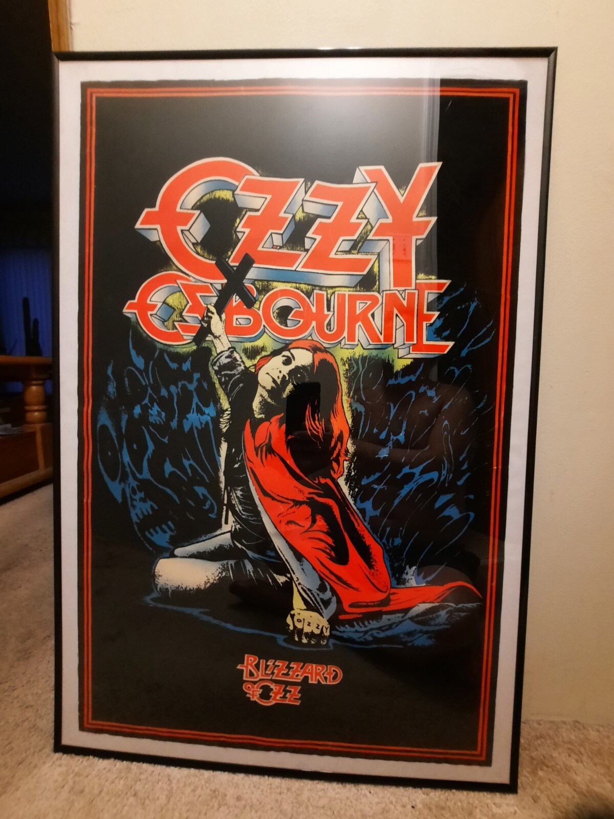 Vintage ozzy ozbourne Blizzard Of Ozz Blacklight poster | eBay