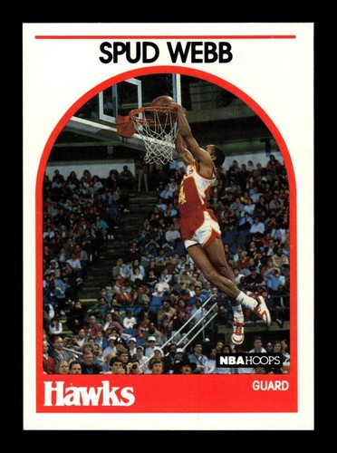 1989-90 NBA HOOPS Basketball Trading Card 🤩 SPUD WEBB #115 🤩 Atlanta ...