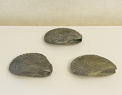 Vintage 3 Silverplate Clam Seashell Decorative Paperweights | eBay