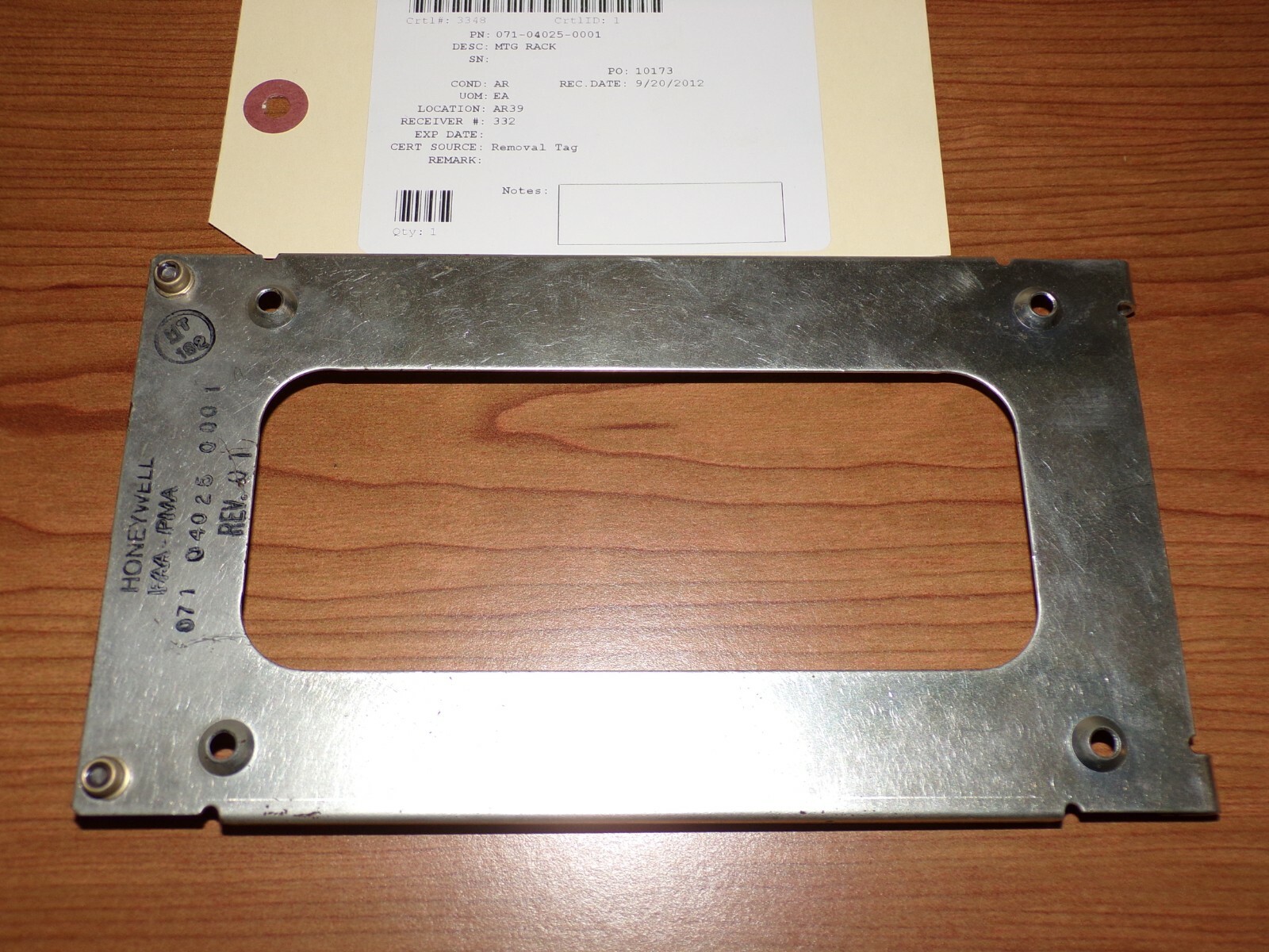 Collins Avionics Mounting Tray 071-04025-0001 | eBay