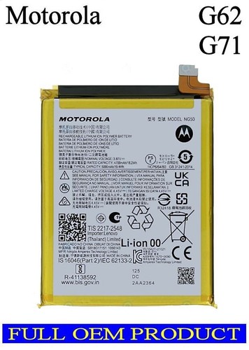 Motorola Moto G62 G71 5G battery NG50 SB18D17151 XT2169 XT2223 OEM ...