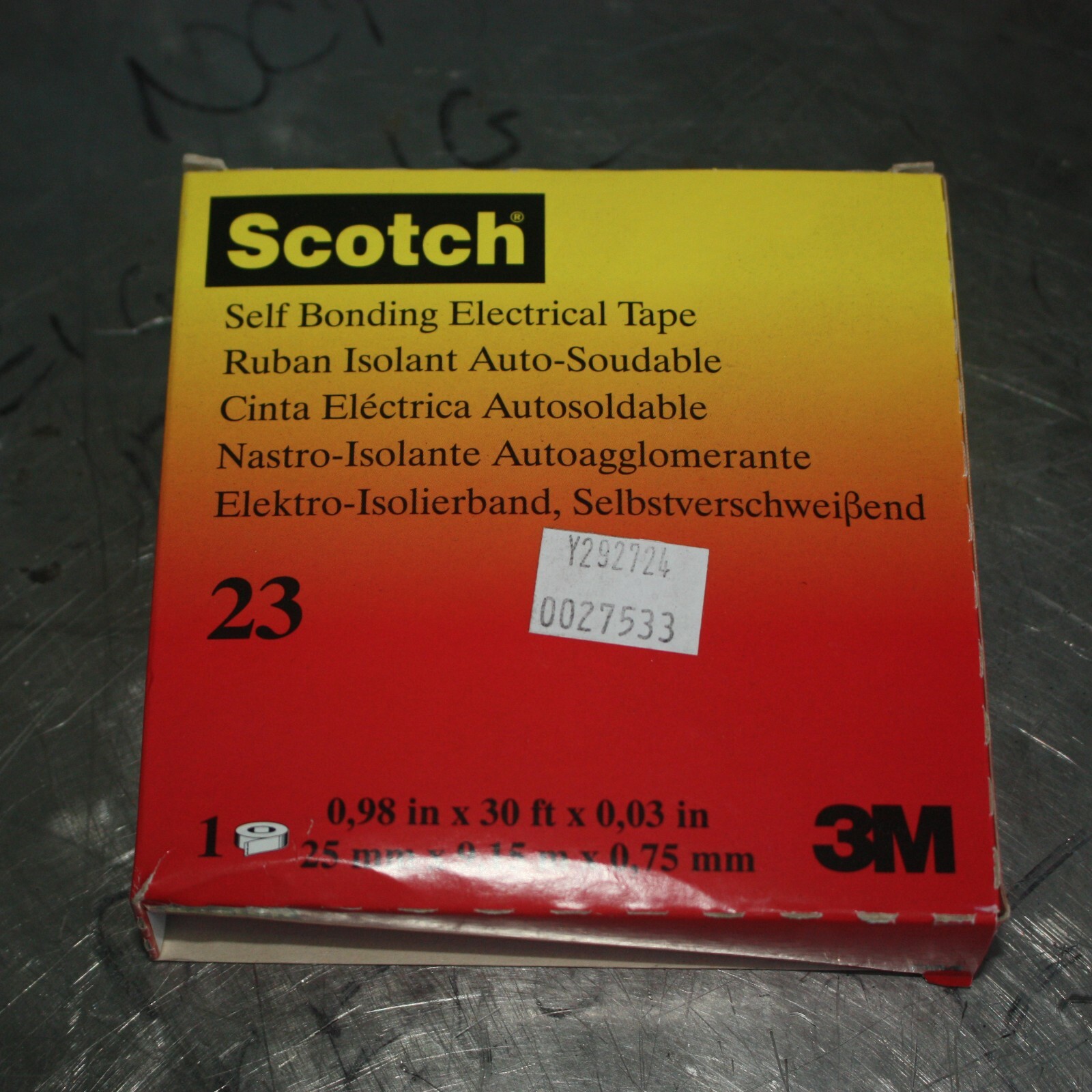 3M Scotch Self Bonding Electrical Tape #23 25mm x 9.15m x 0.75mm - 2 ...