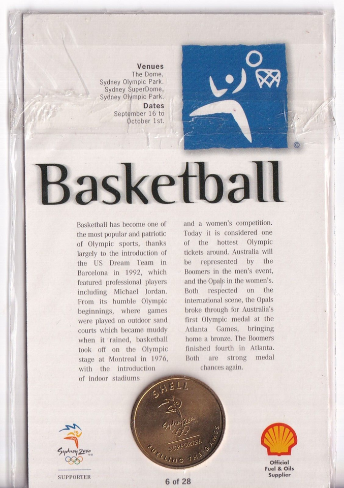 AUSTRALIA: 2000 SYDNEY OLYMPICS SHELL COMMEMORATIVE MEDALLION ...