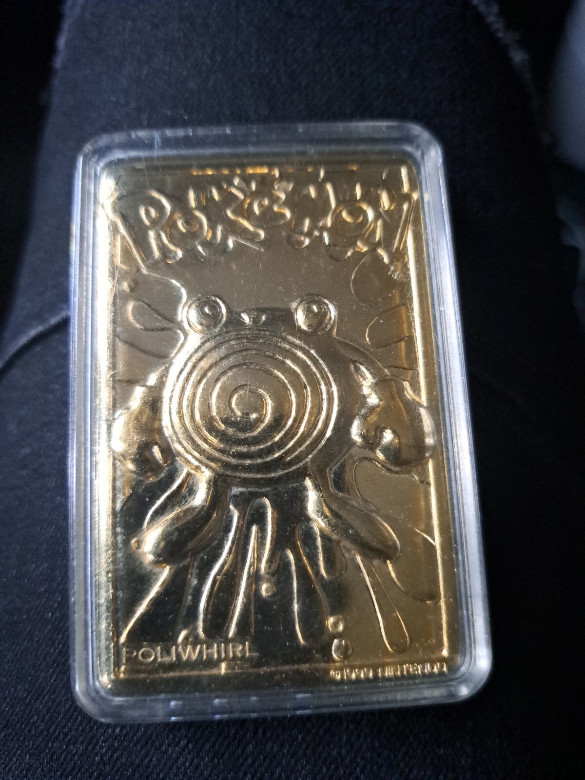 Pokemon 23K Gold Plated Poliwhirl Trading Card 1999 Burger King Limited ...