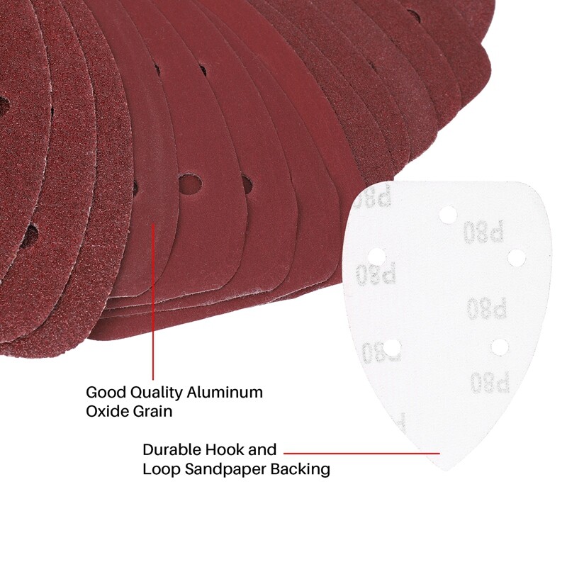 50 Pieces Mouse Detail Sander Sandpaper Sanding Hook and Loop Assorted ...