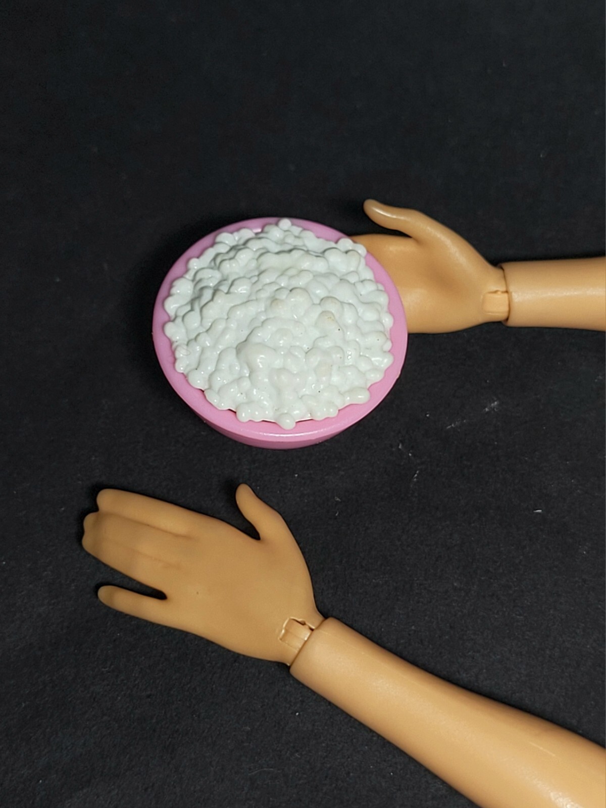 MATTEL POPCORN PINK BOWL BARBIE ACCESSORY DOLLHOUSE KITCHEN PRETEND ...
