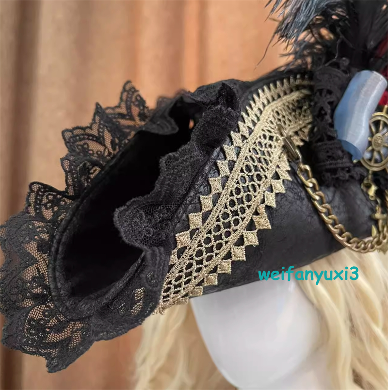 Retro Pirate Tricorne Hat Pirates of the Caribbean Women Cosplay ...