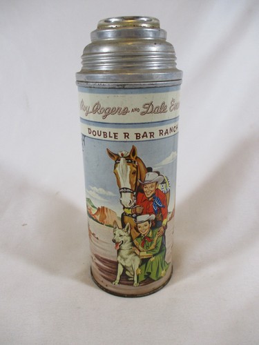 Vintage - Roy Rogers and Dale Evans Double R Bar Ranch Metal Thermos ...