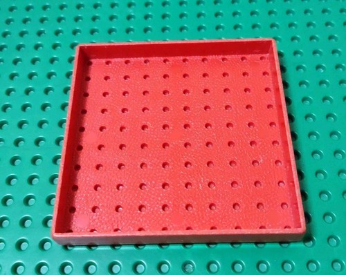 LEGO Basic Supplemental Red Brick 10x10 w/o Bottom Tubes Cross Supports 733 | eBay