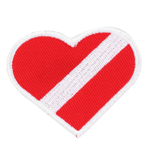 Heart Shaped Scuba Diving Embroidery Patch Dive Badge Vest Bag Cap ...