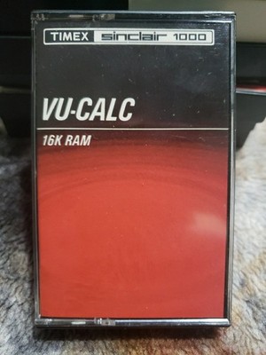 VU-Calc 16K Ram Vintage Timex Sinclair 1000 Cassette Video Game Program ...