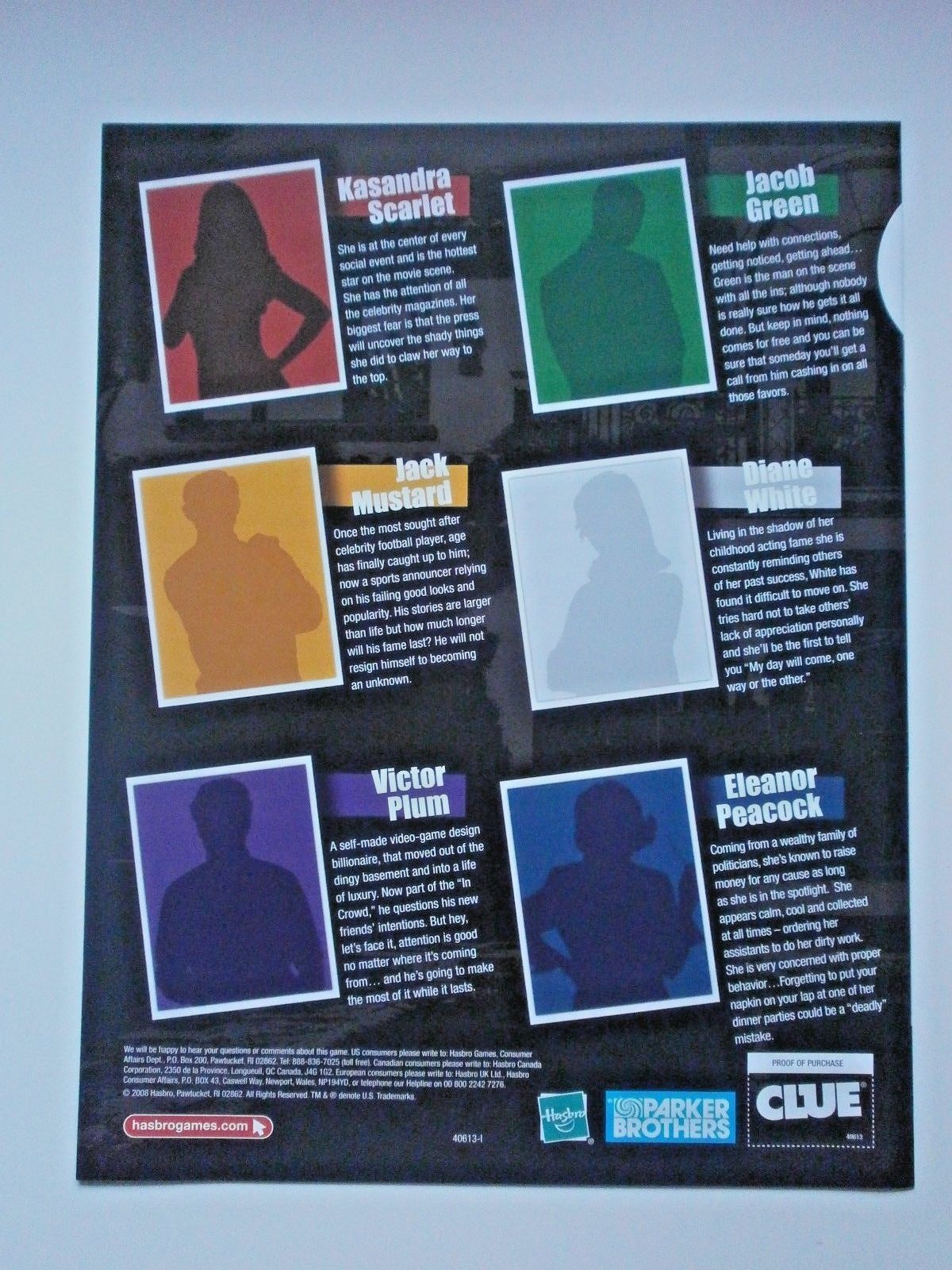 Clue Discover The Secrets Game ~ INSTRUCTION BOOK Replacement Parts ...